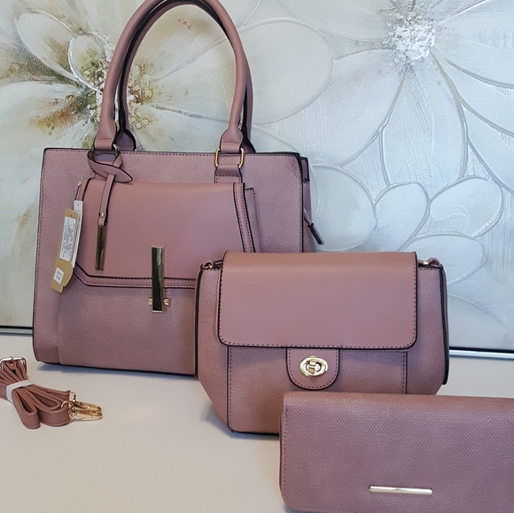 Jolene Couture | Bags | Handbags 3pcs Sets Blush Color | Poshmark